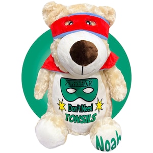 Tonsillectomy Gifts for Kids - Personalized 17" Large Tonsil Surgery ...