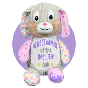 Tonsillectomy Gifts - Personalized 17" Bunny Rabbit - Get Well Soon ...