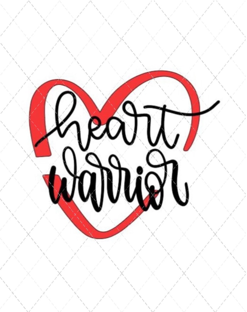 Heart Warrior Digital Download, Jpg,png, Svg - CHD Awareness, CHD Aware ...