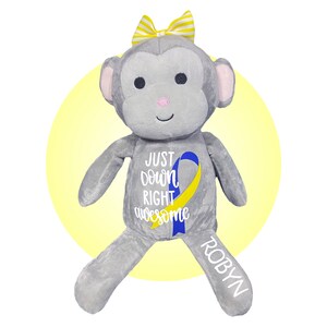 Down Syndrome Gifts for Kids - Personalized Monkey - Down Syndrome ...