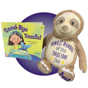 Tonsillectomy Gift Bundle - Personalized Tonsil Surgery Bear and Book ...