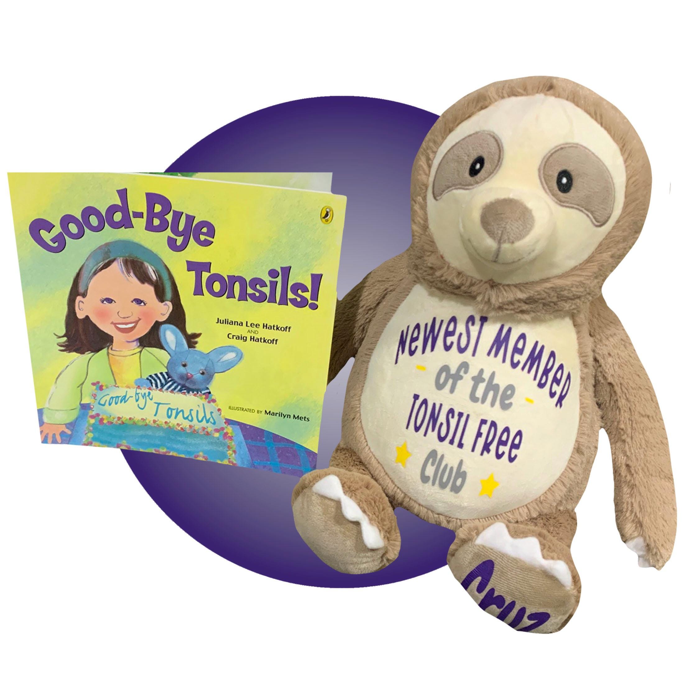 Tonsillectomy Gift Bundle - Personalized 17" Tonsillectomy Plush & Book ...