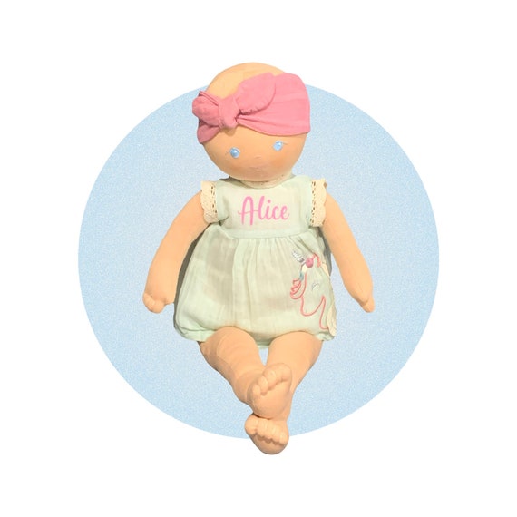 Adorable Personalized Organic Dolls for Kids 17 Soft Body Dolls Add a Name in Your Choice of Color Great 1st Baby Doll for Toddler Etsy Canada