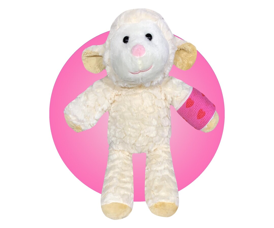 Broken Arm Gift for Kids - Stuffed Lamb Plushie - Broken Leg Gift ...