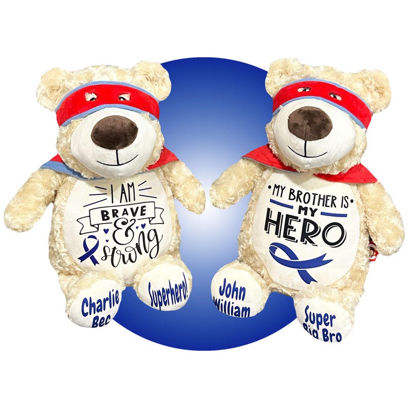 Childhood Cancer Gifts - Personalized Cancer Teddy Bear, Different ...