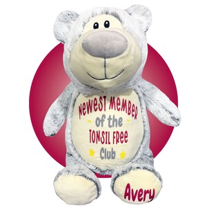 Tonsil Surgery Gift for Kids Personalized Tonsil Teddy Bears Tonsil ...