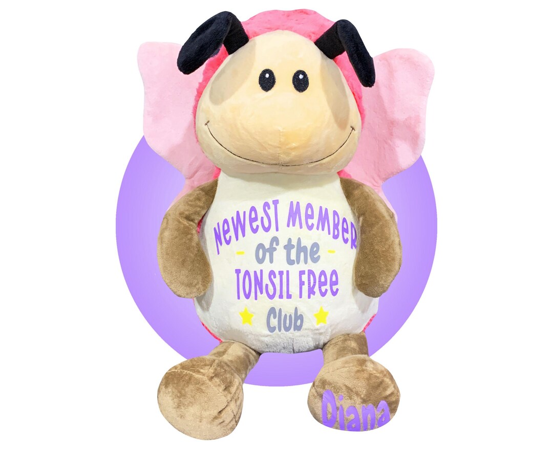 Tonsil Surgery Gift for Kids - Personalized 17" Pink Butterfly for ...