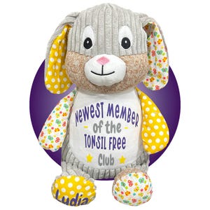 Tonsillectomy Gifts - Personalized Tonsil 17" Sunshine Bunnies - Tonsil ...