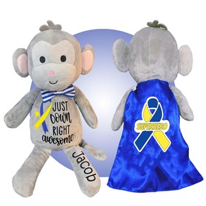 Down Syndrome Gifts for Kids - Personalized Monkey - Down Syndrome ...
