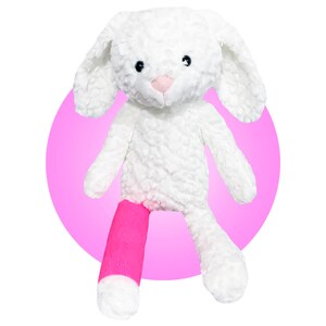 Stuffed Animal With Broken Arm Cast - White Bunny Plushies - Broken Leg ...