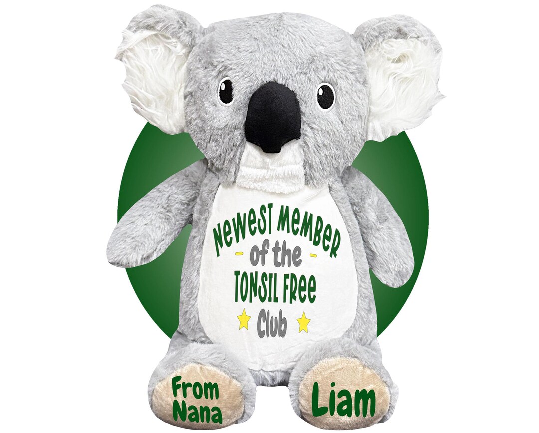 Tonsil Surgery Gift for Kids - Personalized 17" Koala Bear for ...