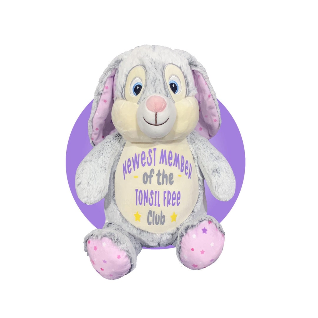 Tonsillectomy Gifts Personalized Tonsil Stuffed Bunnies Tonsil Removal ...