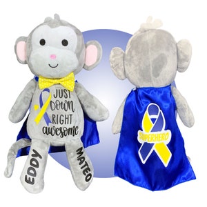 Down Syndrome Gifts for Kids - Personalized Monkey - Down Syndrome ...