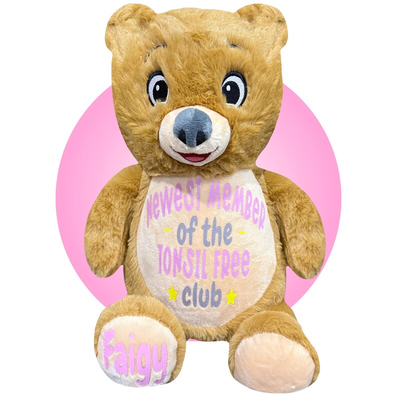 Tonsillectomy Gift Bundle - Personalized 17" Tonsillectomy Plush & Book ...