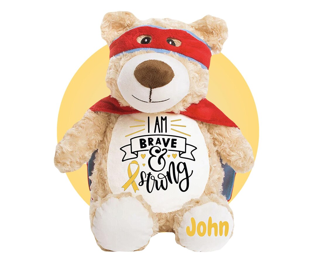 Childhood Cancer Gifts Personalized Cancer Teddy Bear, Different Colors ...