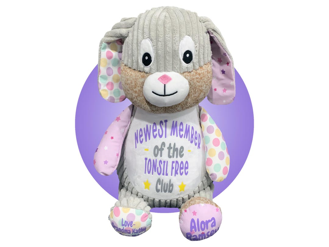 Tonsillectomy Gifts - Personalized 17" Bunny Rabbit - Get Well Soon ...