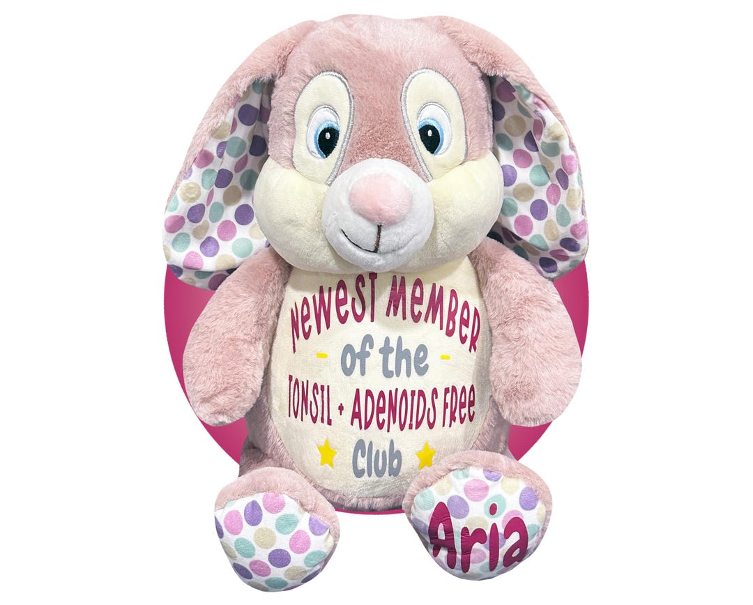 Tonsil + Adenoids Surgery Gift - Personalized 17" Surgery Bunny - Get ...