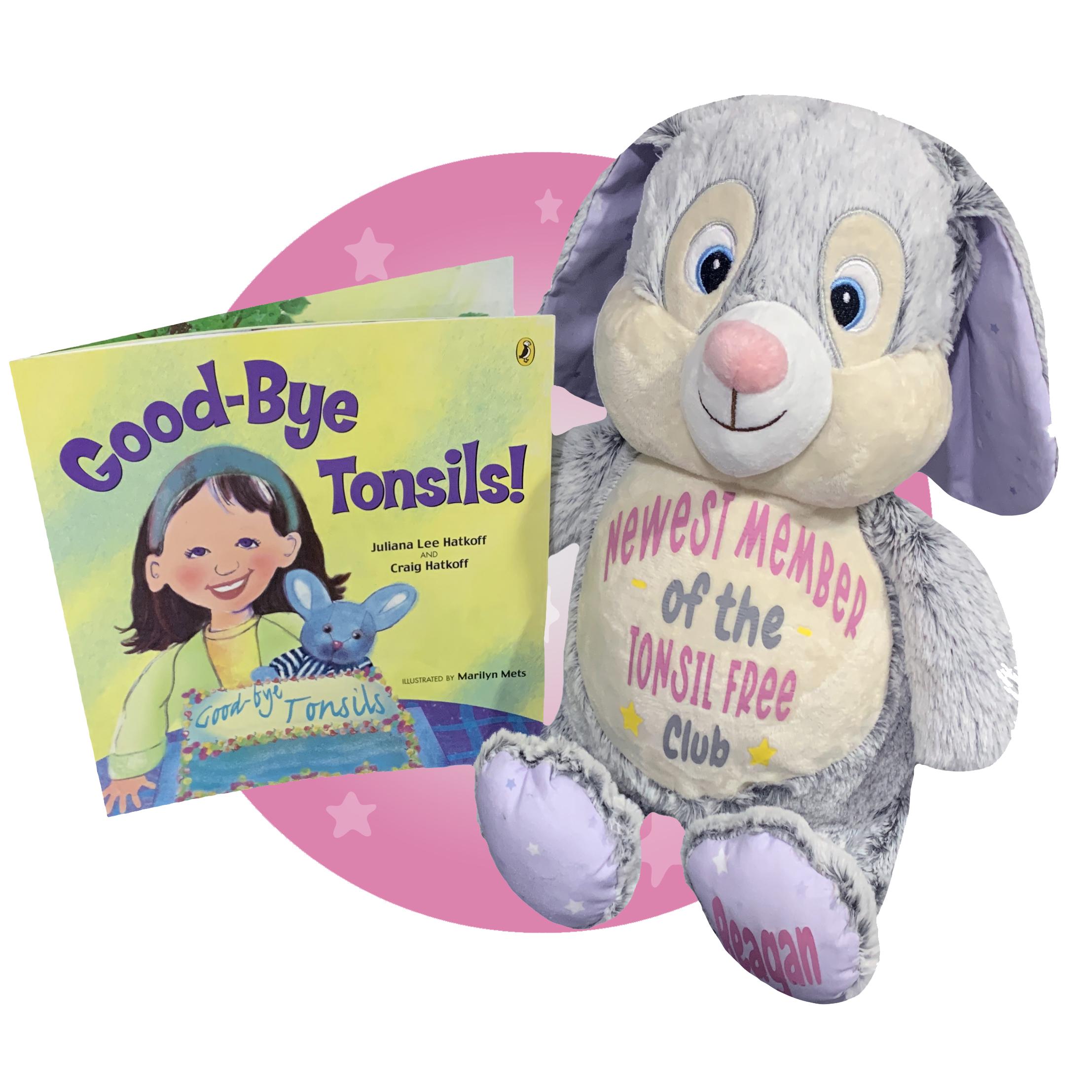 Tonsillectomy Gift Bundle - Personalized 17" Tonsillectomy Plush & Book ...