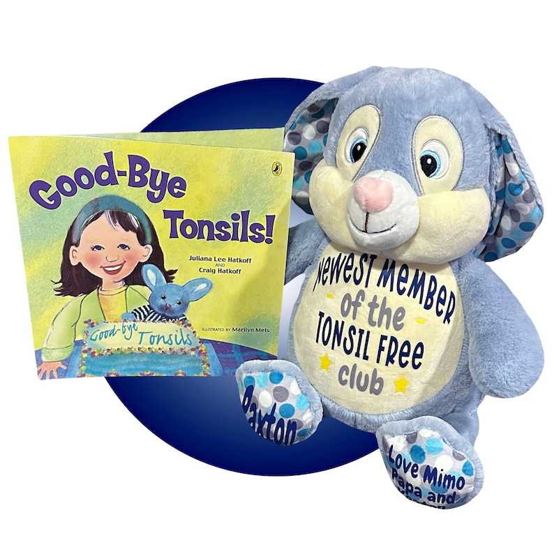 Tonsillectomy Gift Bundle - Personalized 17" Tonsillectomy Plush & Book ...