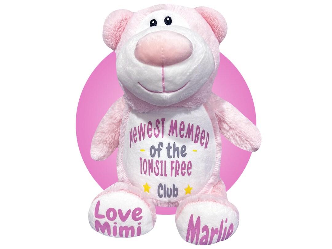 Tonsil Surgery Gift for Girls - Personalized Tonsil 17" Teddy Bear ...