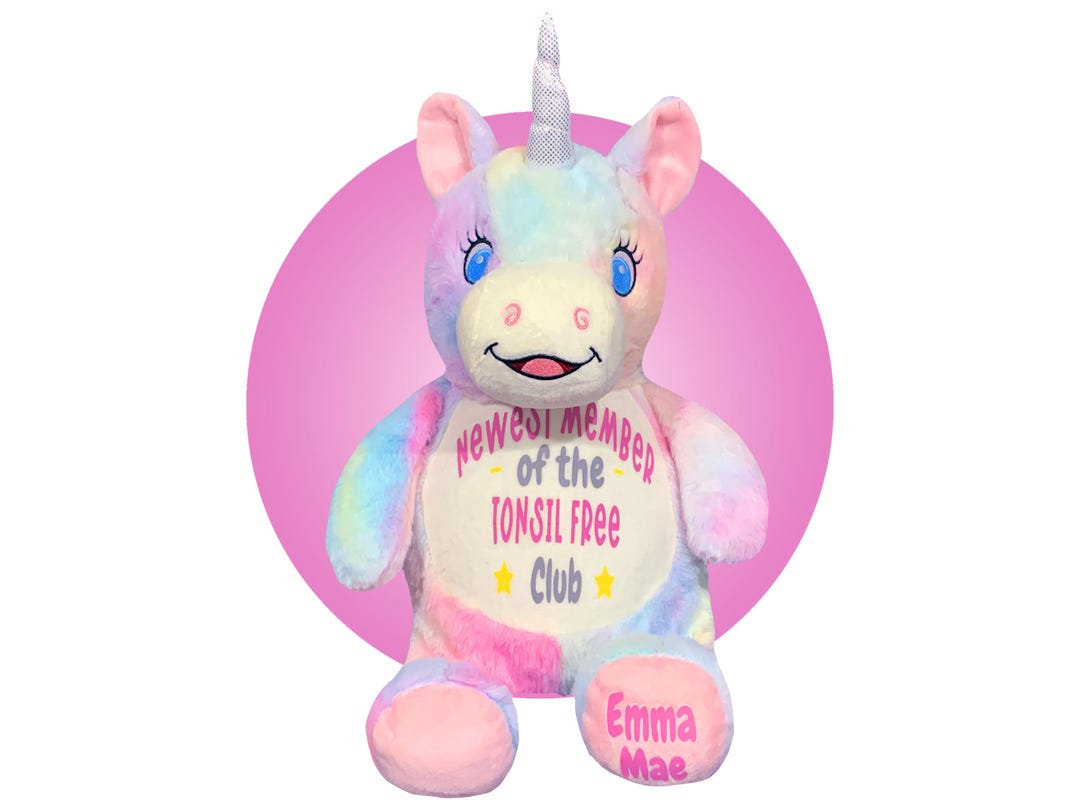 Tonsillectomy Gifts - Personalized 18" Tonsil Stuffed Unicorn - Tonsil ...