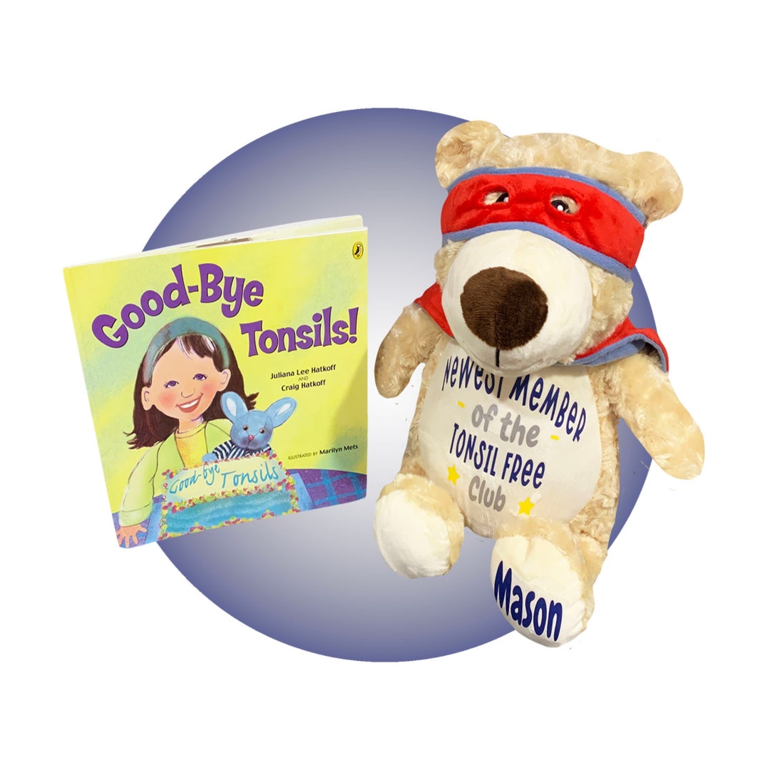 Tonsillectomy Gift Bundle Personalized Tonsil Surgery Bear and Book ...