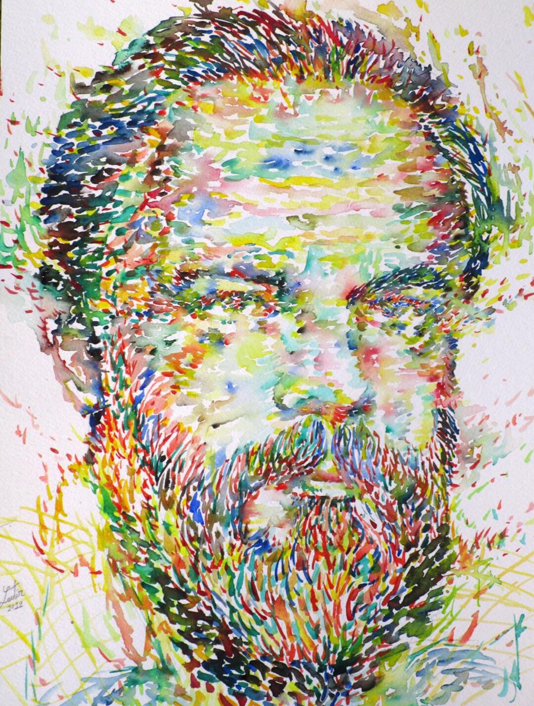 PHILIP K. DICK Watercolor Portrait - POSTER - Various Sizes Available ...