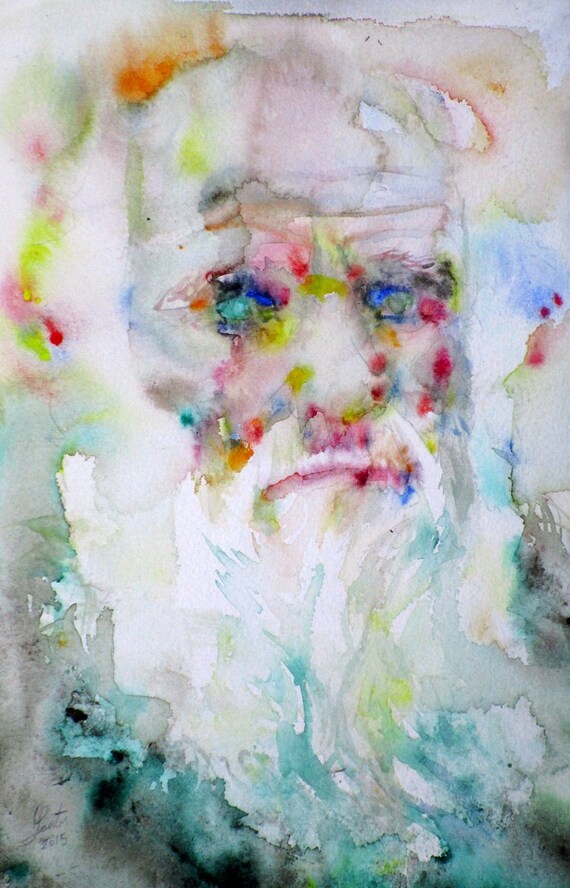 CHARLES DARWIN Watercolor Painting POSTER Print Various - Etsy