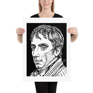 WILLIAM WORDSWORTH Ink Portrait - POSTER - Various Sizes Available! Art ...