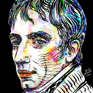 WILLIAM WORDSWORTH Watercolor & Ink Portrait -poster-various Sizes ...