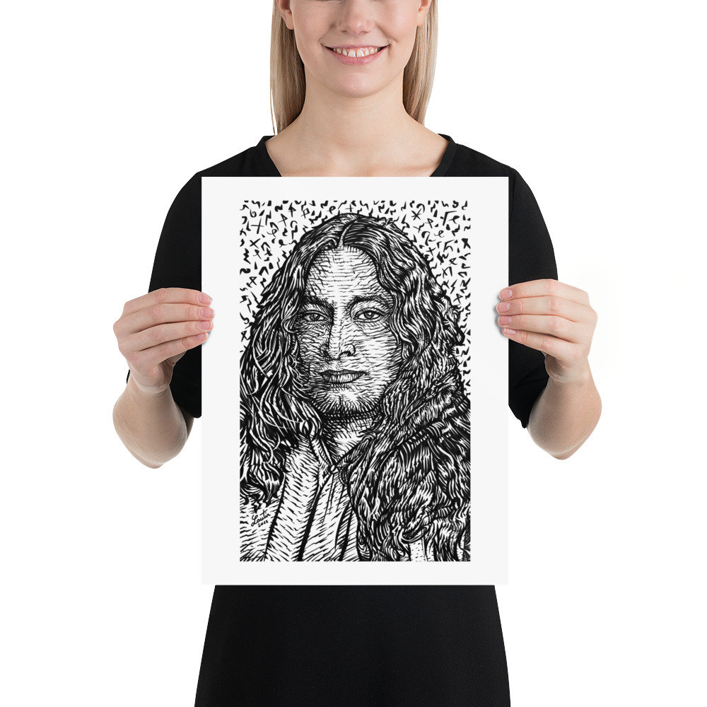 PARAMAHANSA YOGANANDA Ink Portrait POSTER Various Sizes Available Art ...