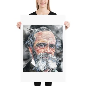 WILLIAM JAMES Watercolor Portrait - POSTER - Various Sizes! Art Print ...