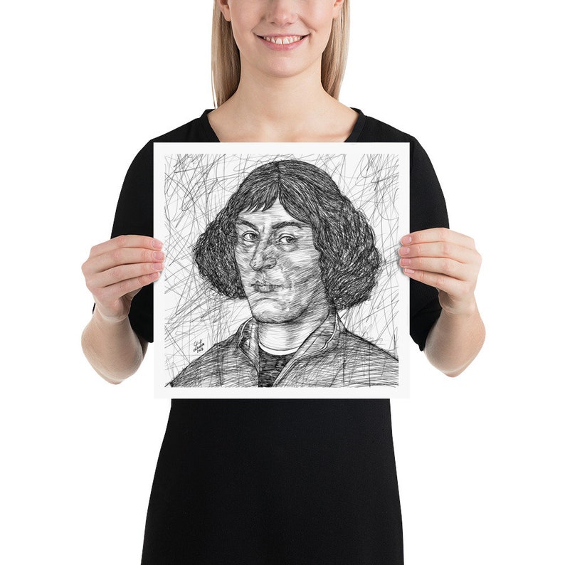 NICOLAUS COPERNICUS Ink Portrait Poster Various Sizes Available Art ...