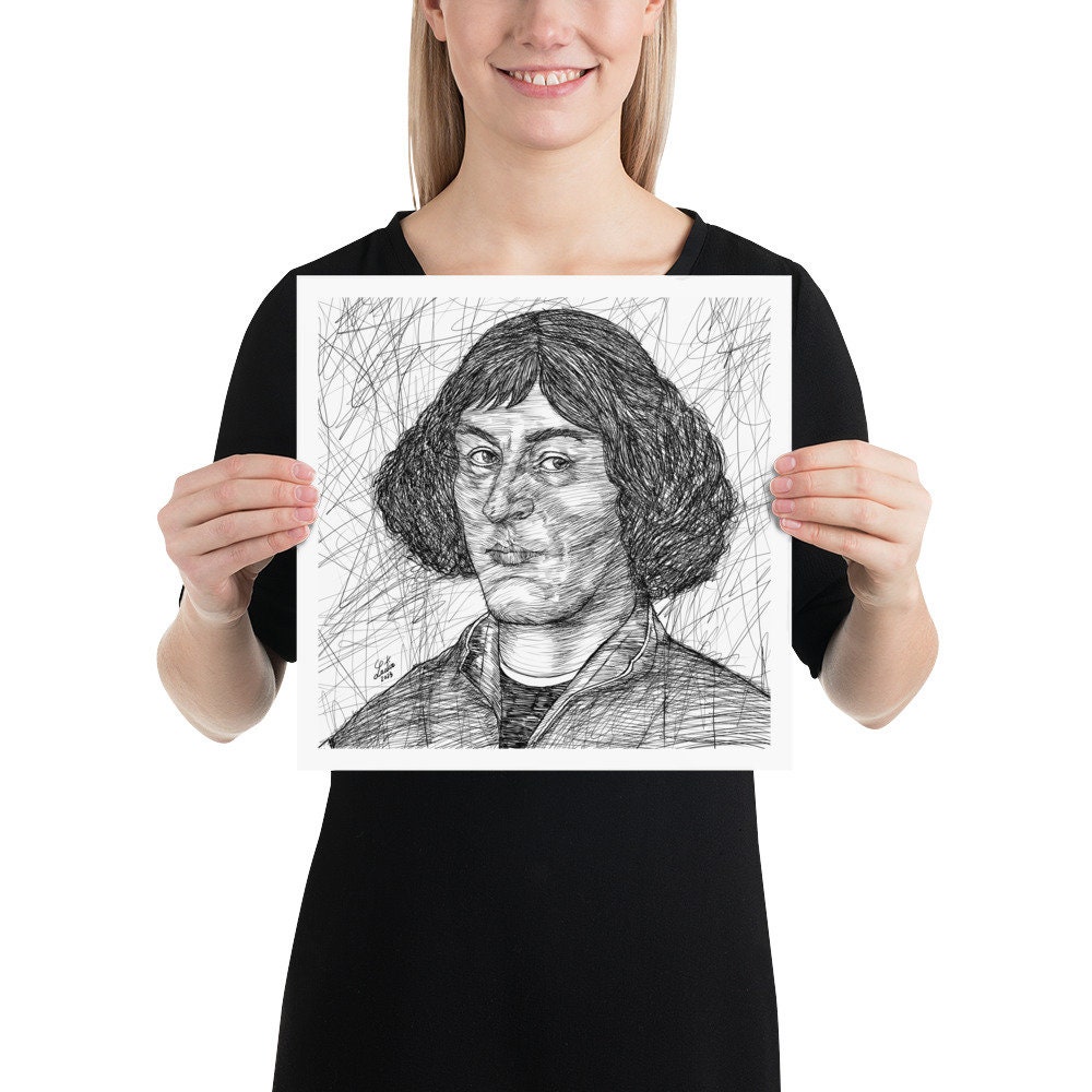 NICOLAUS COPERNICUS Ink Portrait Poster Various Sizes Available Art ...