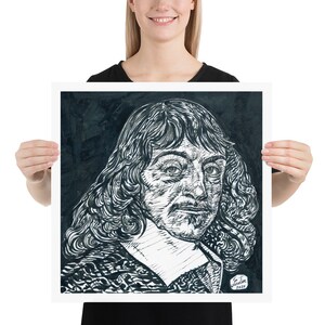 RENE DESCARTES Ink Portrait POSTER Various Sizes Available Art Print - Etsy