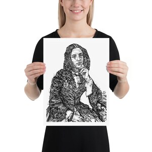 GEORGE SAND Ink Portrait - POSTER - Various Sizes Available! Art Print ...