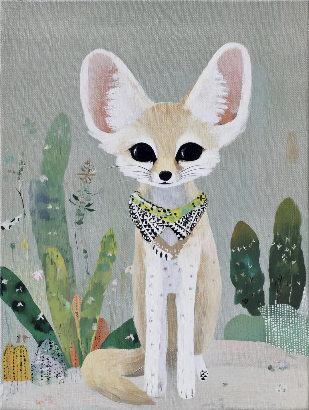 Fennec Fox Funny Portrait, Poster Print, Posters, Wall Art Decor ...