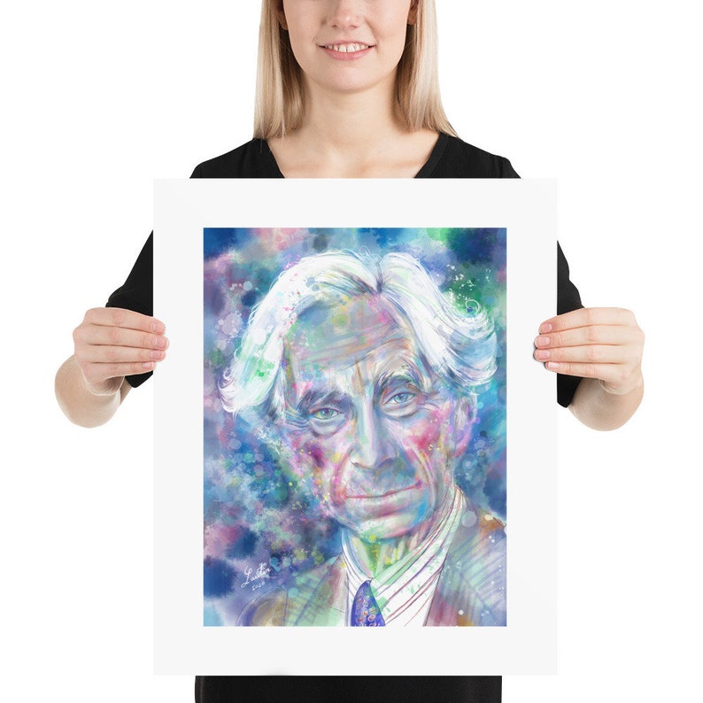 BERTRAND RUSSELL Watercolor Portrait POSTER Various Sizes | Etsy