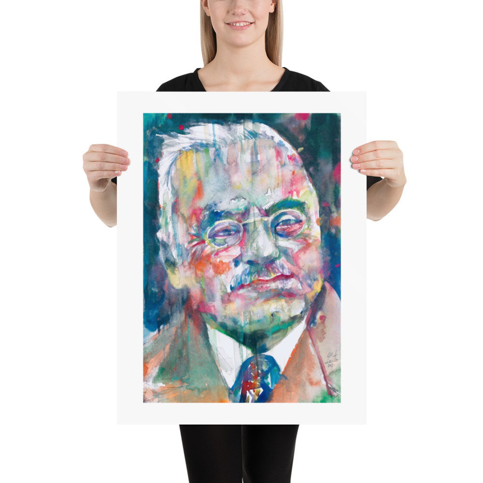 ALFRED ADLER Watercolor Portrait POSTER Various Sizes | Etsy
