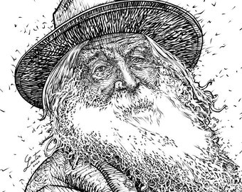 Walt Whitman Print Poster - Etsy