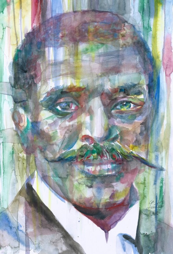 GEORGE WASHINGTON CARVER Watercolor Portrait Poster | Etsy