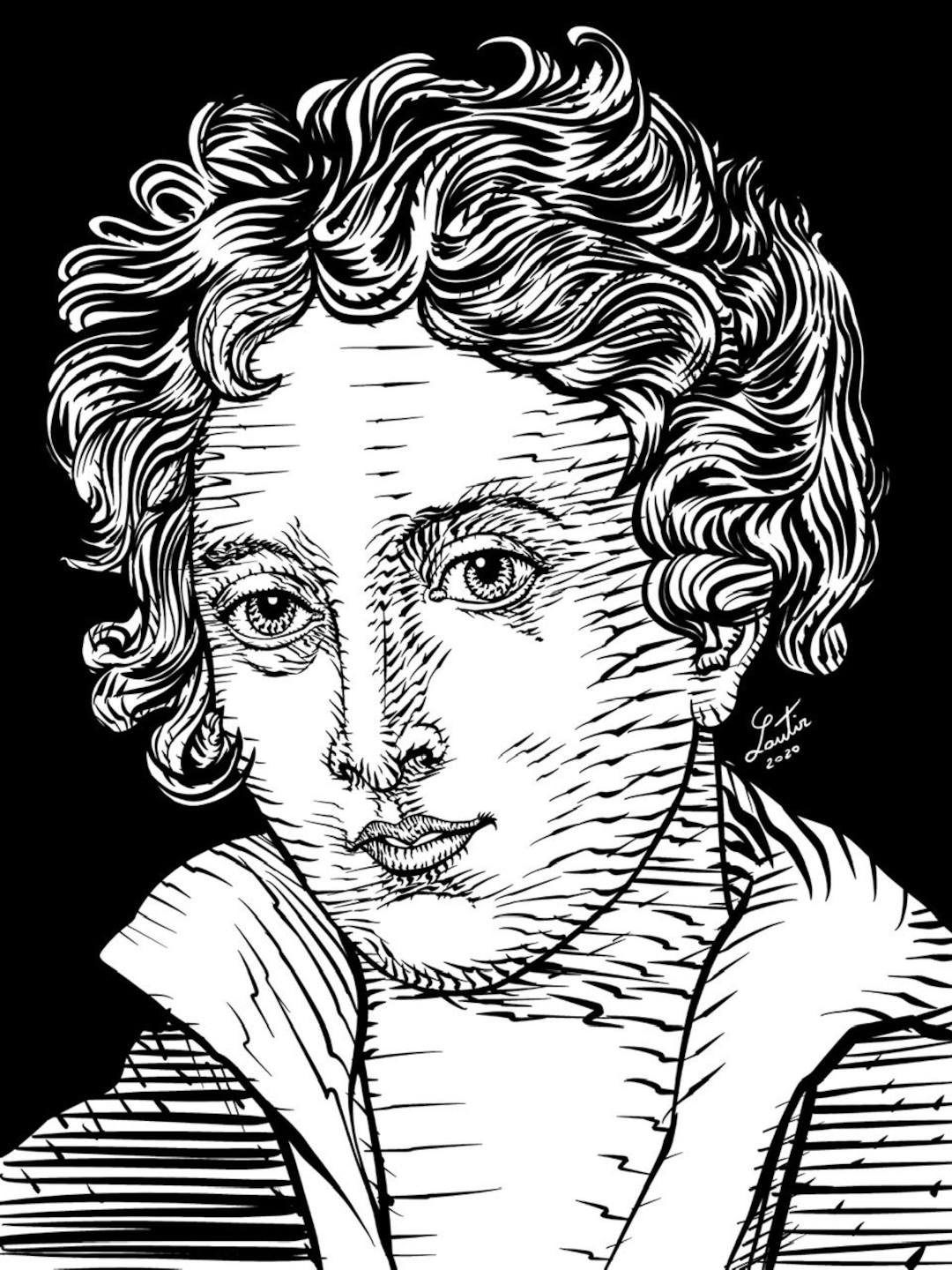 PERCY BYSSHE SHELLEY Ink Portrait - Poster - Various Sizes Available ...
