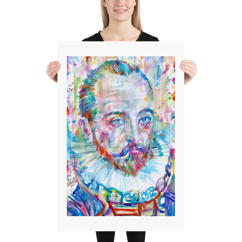 MICHEL De MONTAIGNE Watercolor Portrait POSTER Various - Etsy