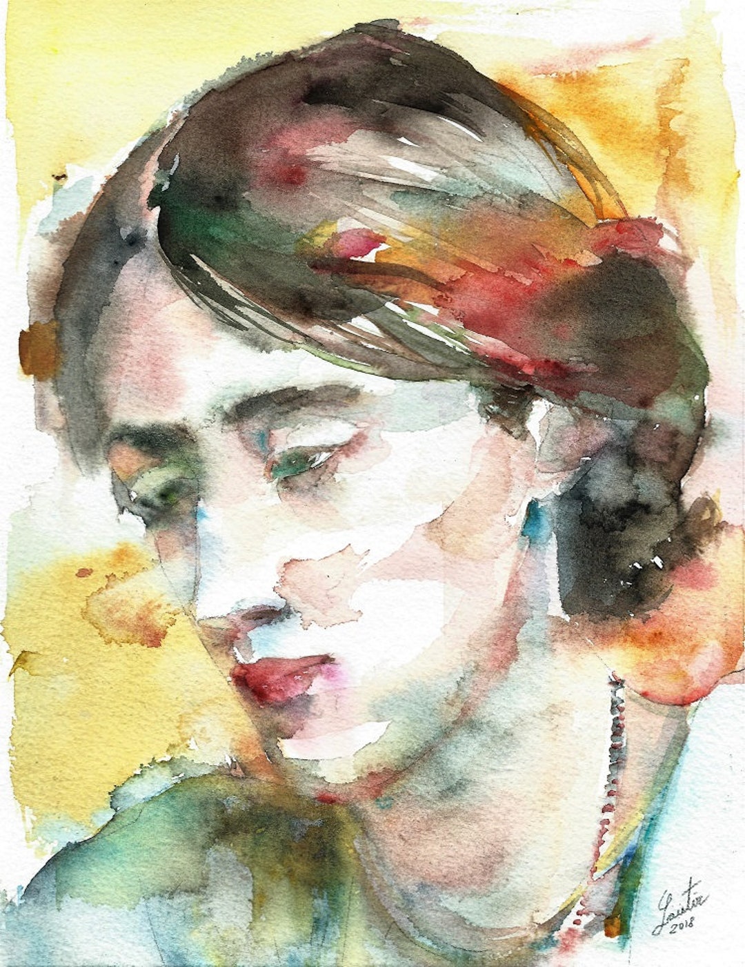VIRGINIA WOOLF Watercolor Portrait - POSTER - Various Sizes Available ...
