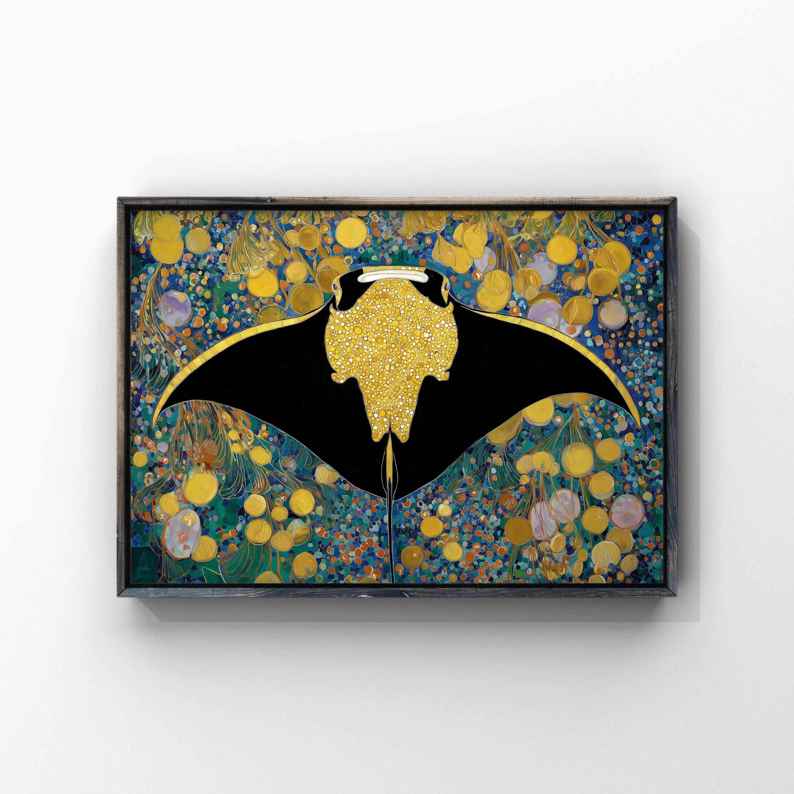 Golden Manta Ray Seascape Print – Seascape Art (digital Download) - Etsy