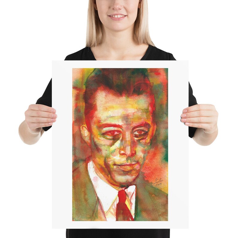 ALBERT CAMUS Watercolor Portrait POSTER Various Sizes | Etsy