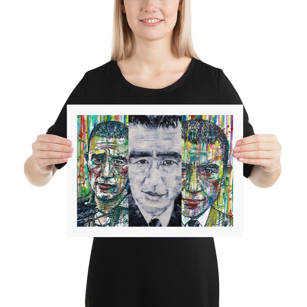 Three Times YUKIO MISHIMA Collage POSTER Painting Various - Etsy