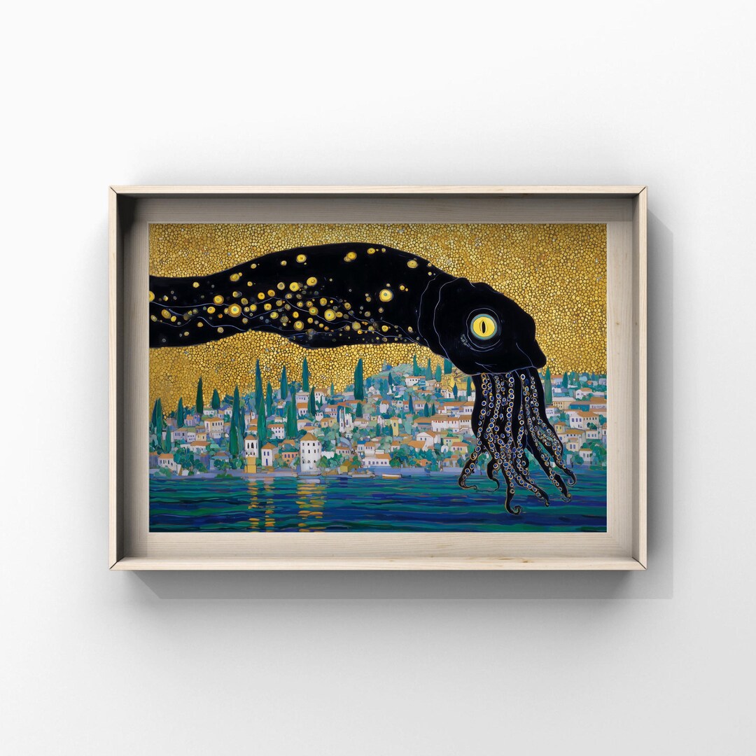 Printable - GIANT SQUID - Digital Download -scalable to Various Sizes ...