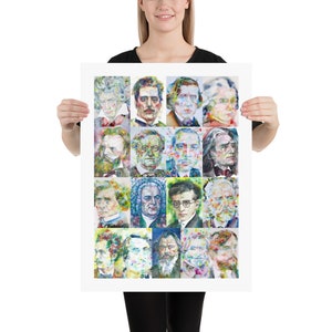 SEVENTEEN Great COMPOSERS - Collage POSTER Painting - Various Sizes ...