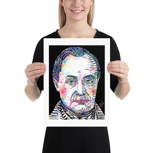 AUGUSTE COMTE Watercolor & Ink Portrait POSTER Various Sizes Print - Etsy